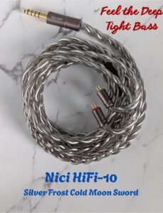 Nici HiFi-10 Silver Frost Cold Moon Sword パラジウムメッキ合金銅＋液体窒素単結晶銀ケーブル《PR》 | 女性ボーカル特化イヤホンレビュー